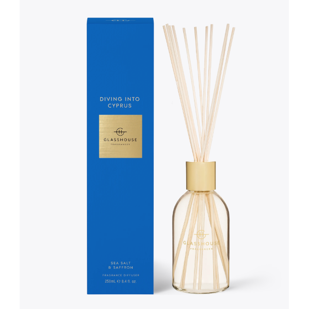 Glasshouse Diffuser 250ml Diving Cyprus – preciouspiecesdenman